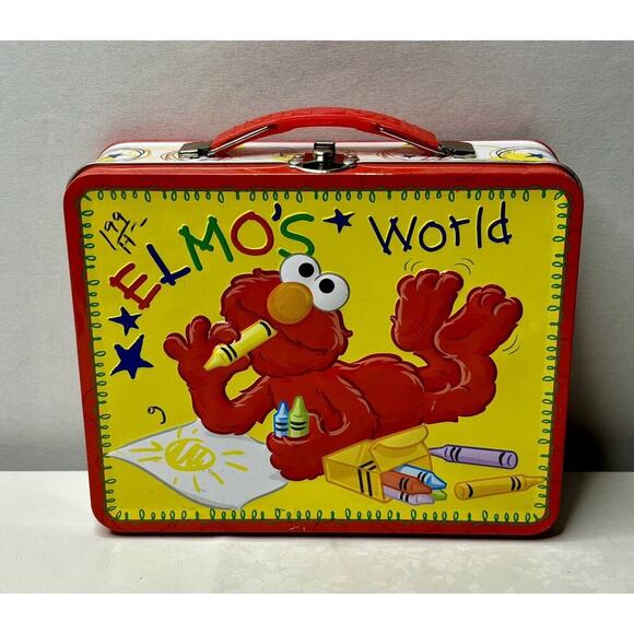 Tin Box Co. | Dining | Sesame Street 209 Elmos World Tin Lunch Box ...